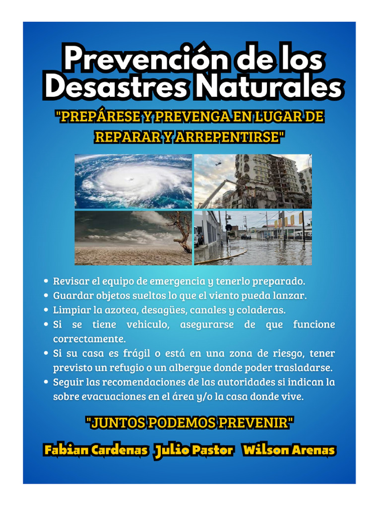 Afiche de Desastres Naturales Mejoradote | PDF