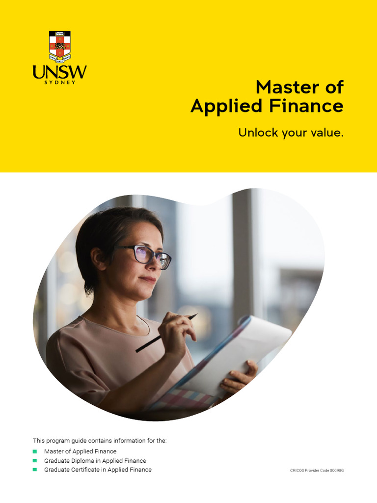 UNSW Master Applied Finance | PDF | Derivative (Finance) | Valuation ...
