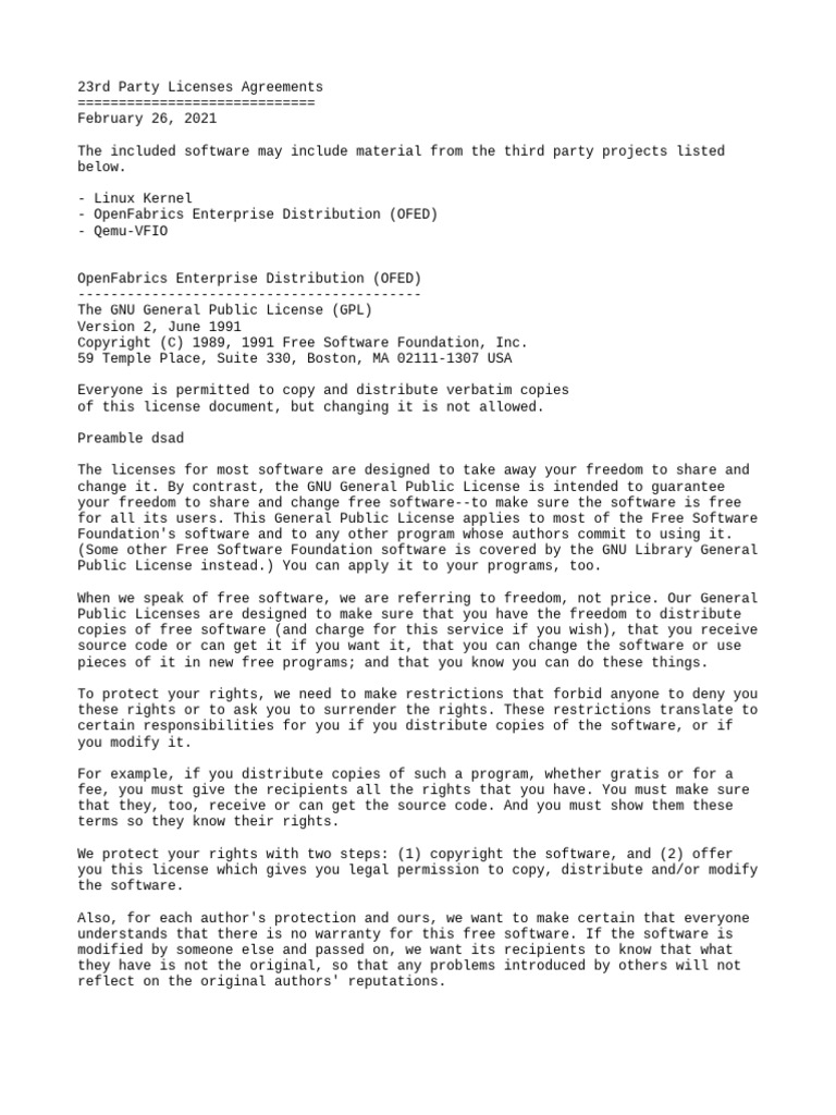 3rd Party Licenses GPL | PDF | License | Source Code