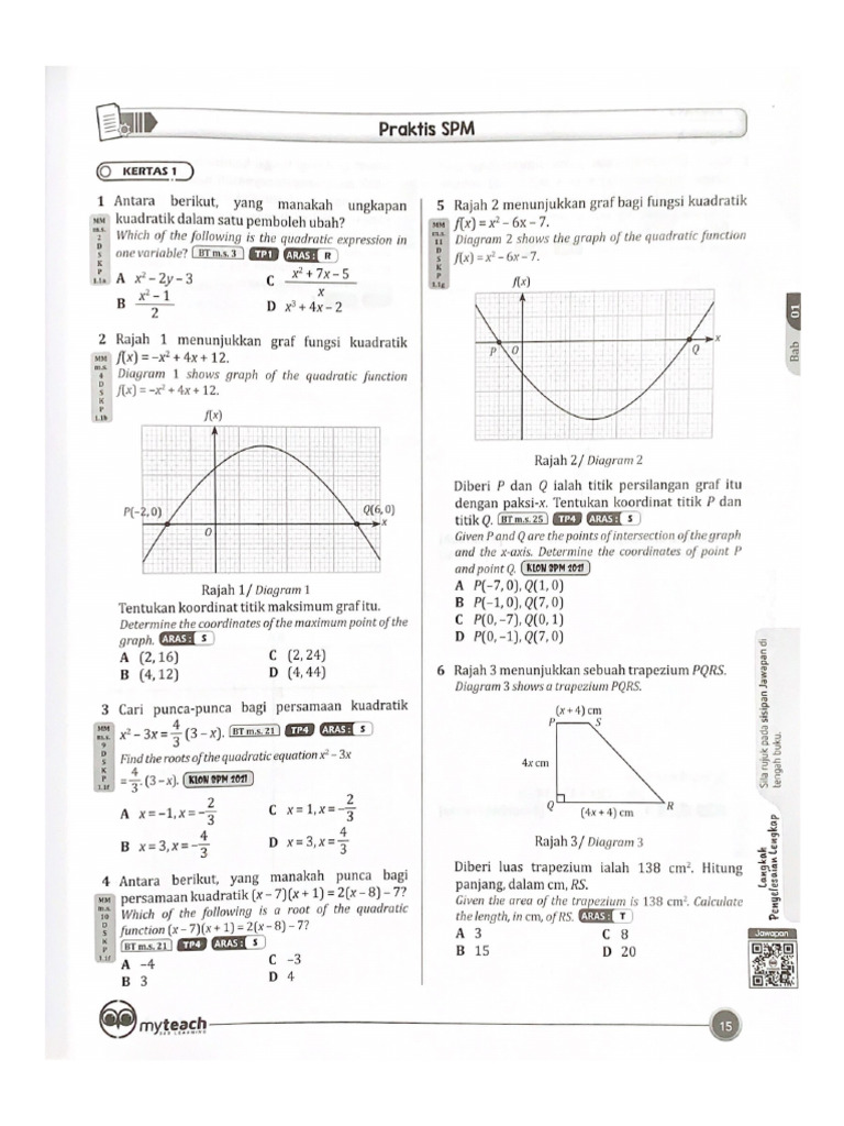 Praktis SPM Chapter 1 | PDF