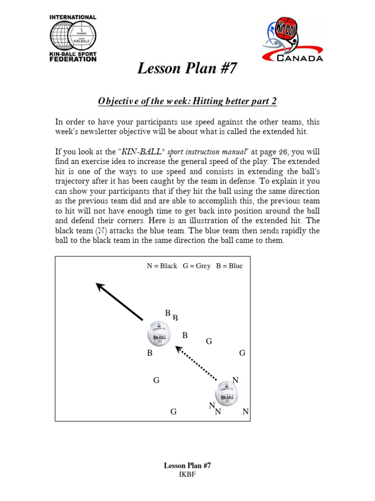 Kin-Ball Canada LESSON PLAN - 7 - E - IKBF | Download Free PDF | Lesson ...
