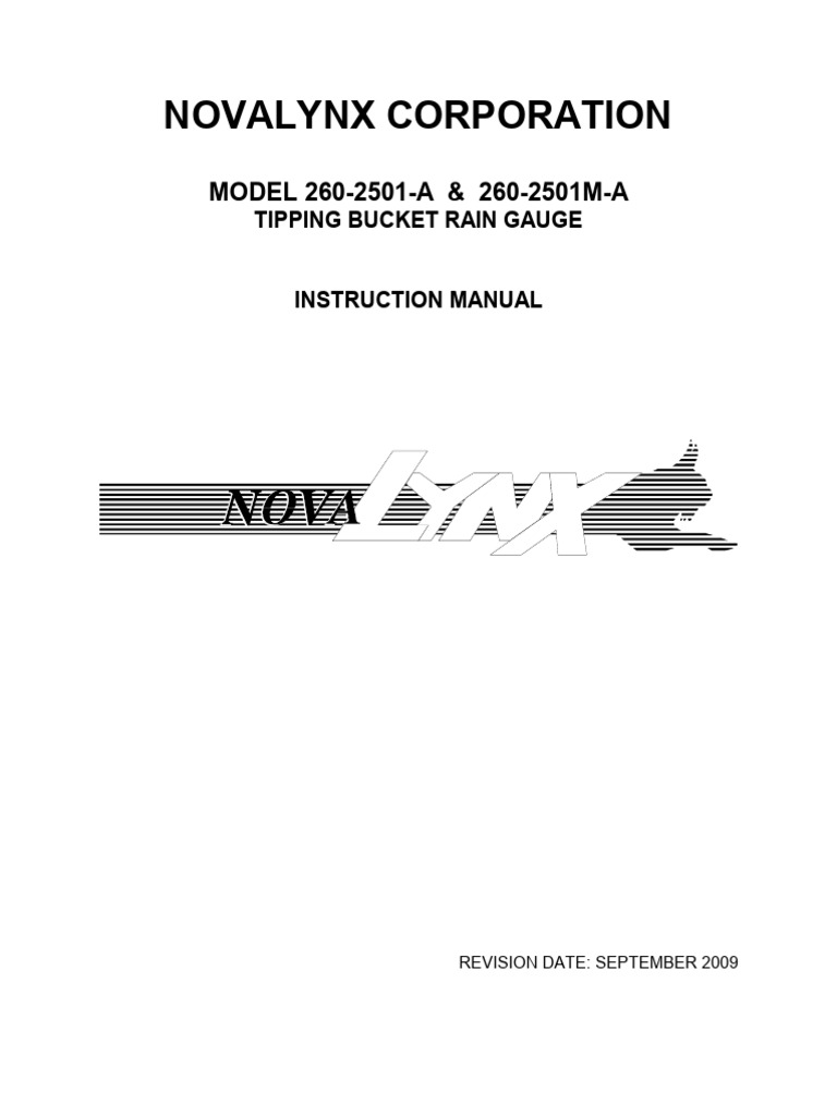 Pluviômetro RG13 Nova Lynx | PDF | Precipitation | Rain