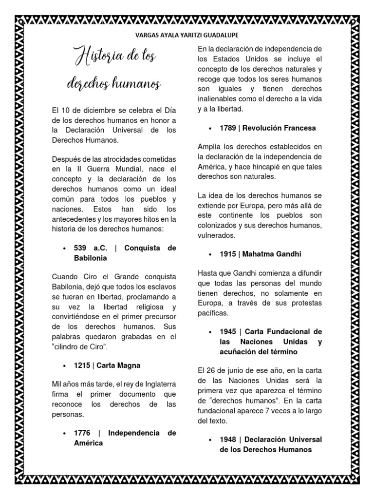Historia de Los Derechos Humanos | PDF | Ciencias Políticas | Derechos ...