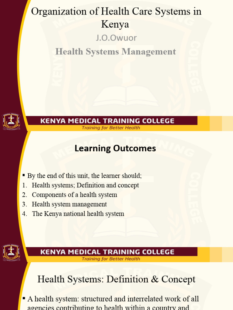 Kenya Health System Organizational Structure | PDF | Health System ...