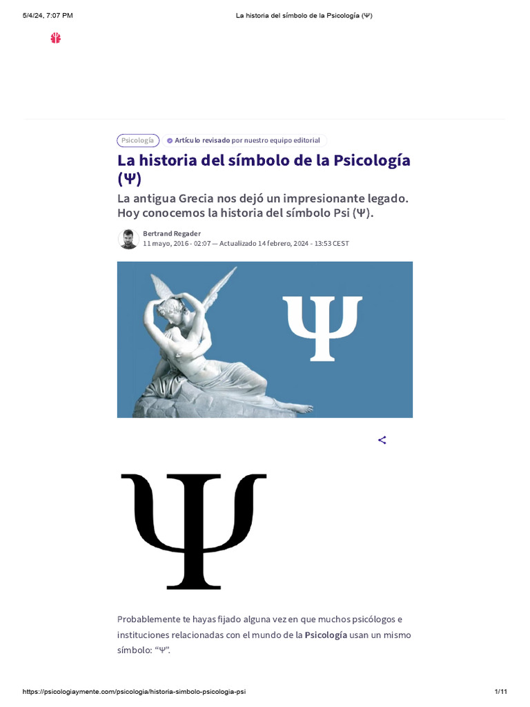 Significado del símbolo Psi (Ψ) en Psicología | PDF | infierno | Eros