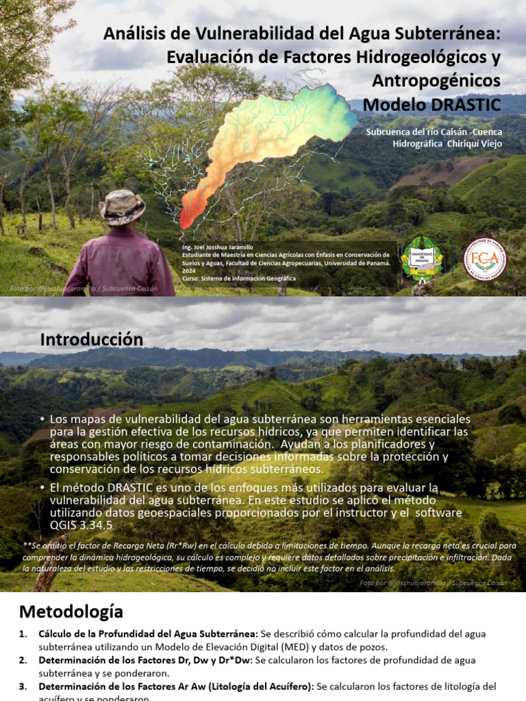 Metodo DRASTIC Caisan | PDF | Agua subterránea | Agua