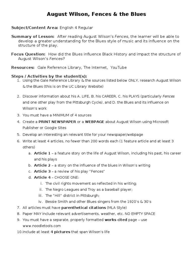 August Wilson Newspaper | PDF | Citation | Newspapers
