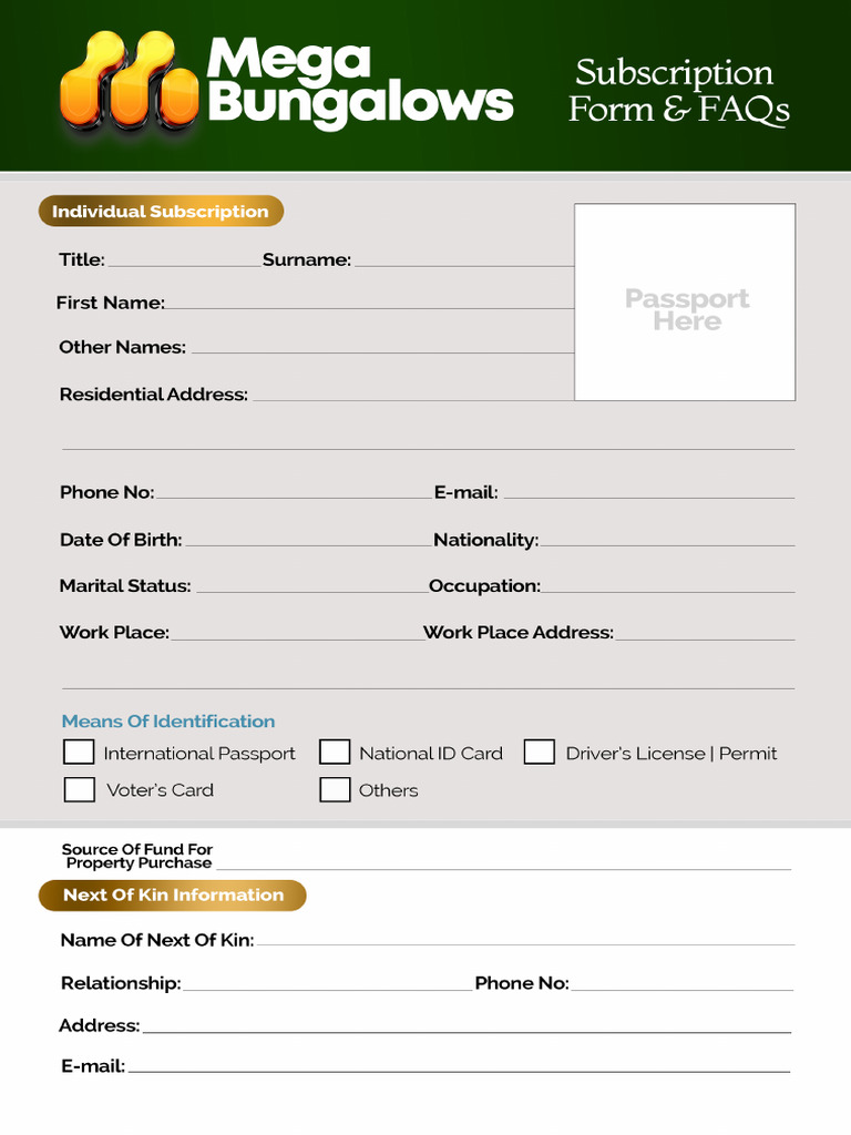 Mega Bungalow Form, FAQs & Terms-2 | PDF