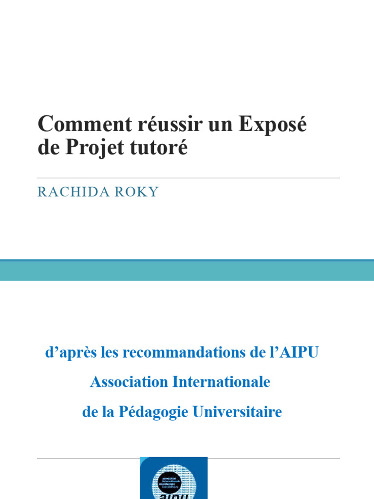 Cours 6 Pfe Pfe Réussir Un Exposé | PDF | Évolution de carrière