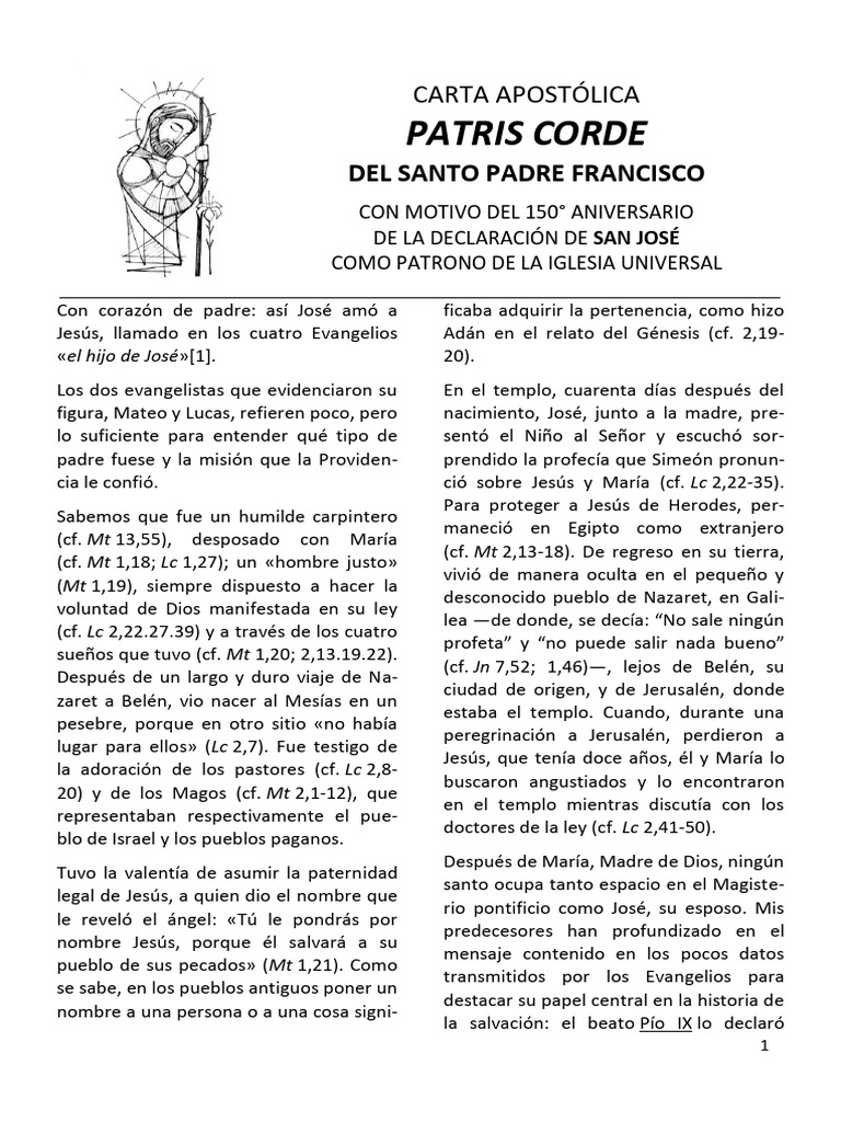 Patris Corde: Reflexiones sobre San José | PDF | María, madre de Jesús ...