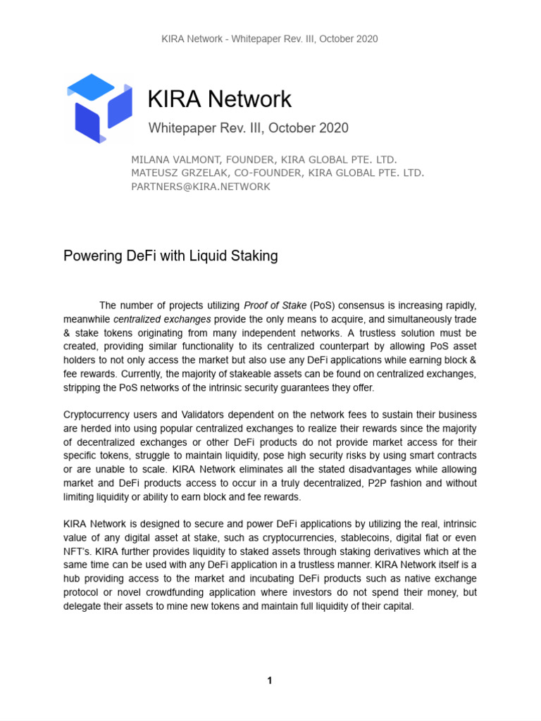 KIRA Network Whitepaper | PDF
