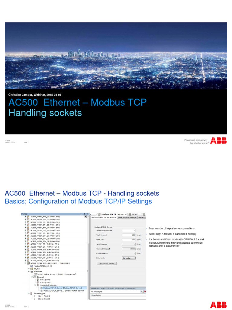 AC500 Ethernet Modbus TCP Handling sockets | PDF | Network Socket ... AC500 Ethernet Modbus TCP Handling sockets | PDF | Network Socket ...