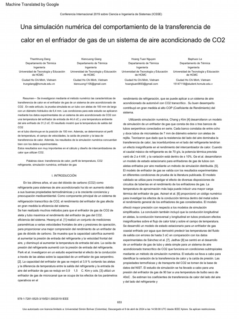 A Numerical Simulation On Heat Transfer Behaviors in The Gas Cooler of ...