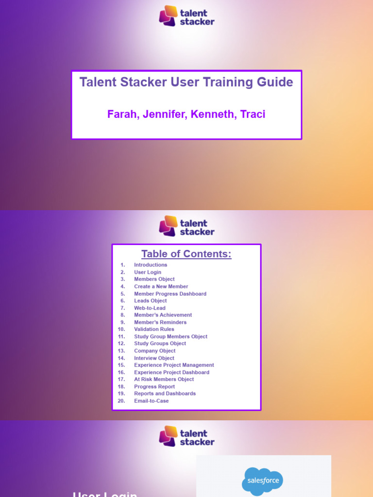 Talent Stacker SF User Training 0112 | PDF | Linked In | Login