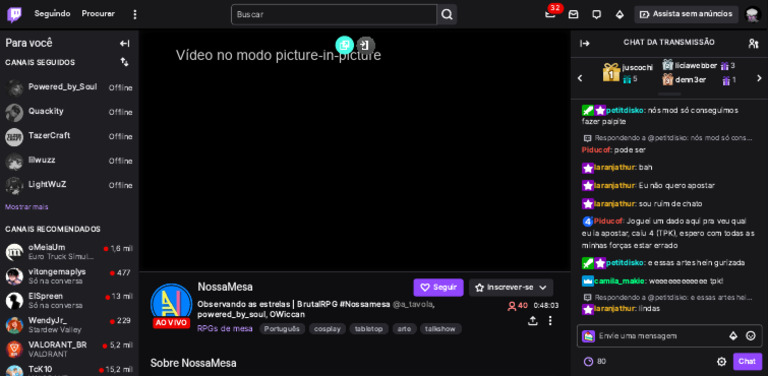 NossaMesa - Twitch | PDF