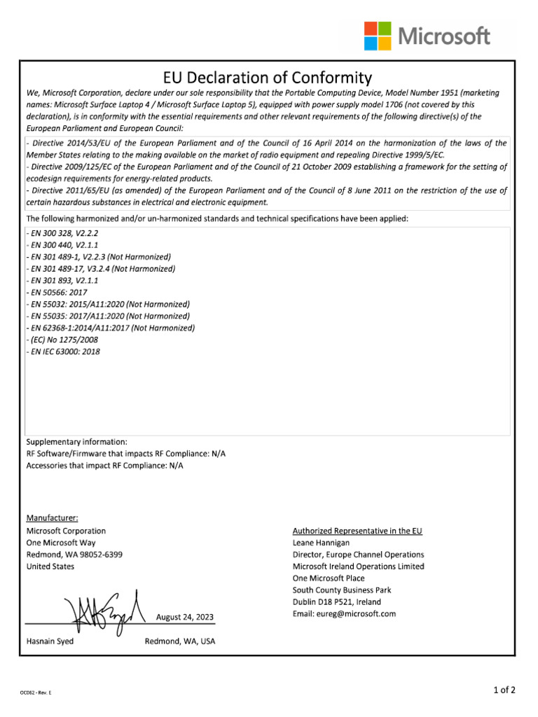 EU DoC 1951 082423 | PDF