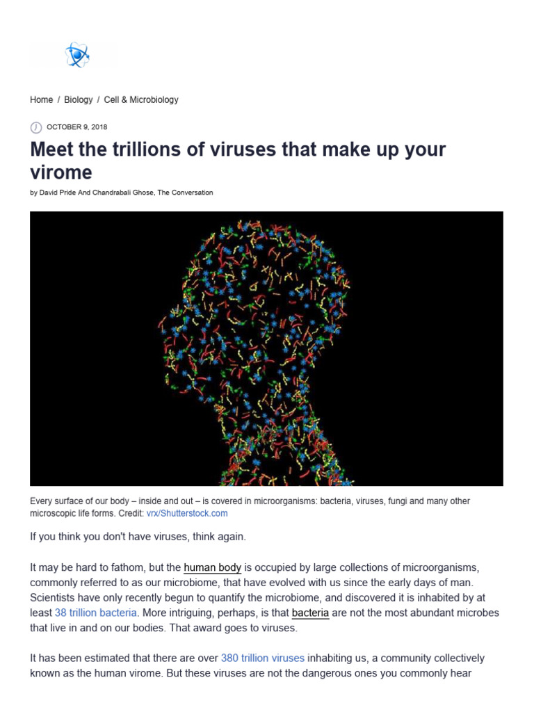 TRILLIONS OF VIRUSES THAT MAKE UP YOUR VIROME | PDF | Virus | Bacteriophage