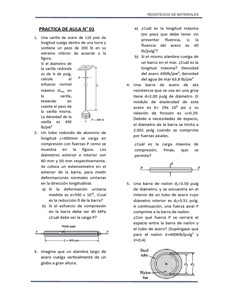 Practica N-01 2021 | PDF | Tornillo | Ingeniería de Edificación