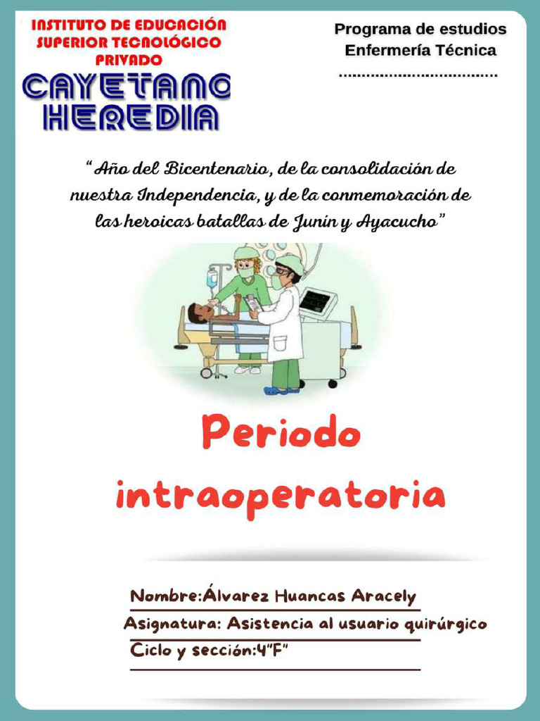 Guia05 Fase Intraoperatorio Aracely | PDF