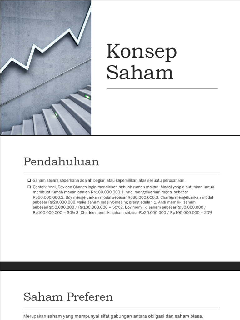 Konsep Dasar Saham dan Jenisnya | PDF | Pengelolaan Keuangan & Uang