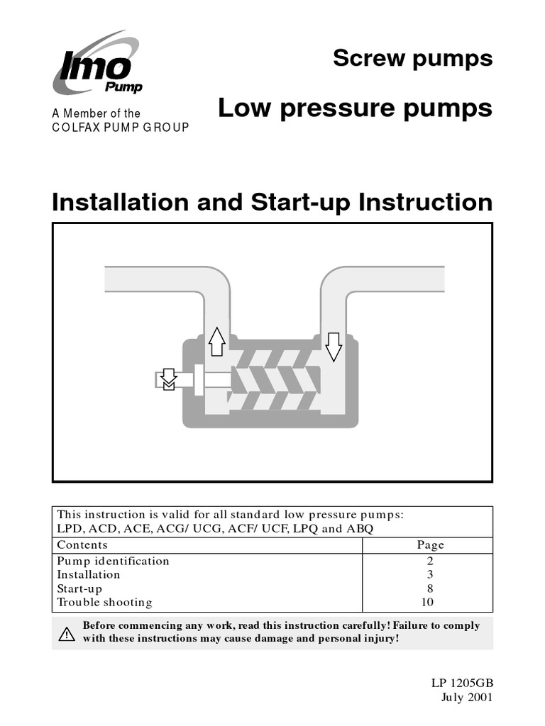 screw pump MANUAL ımo | PDF | Pump | Valve