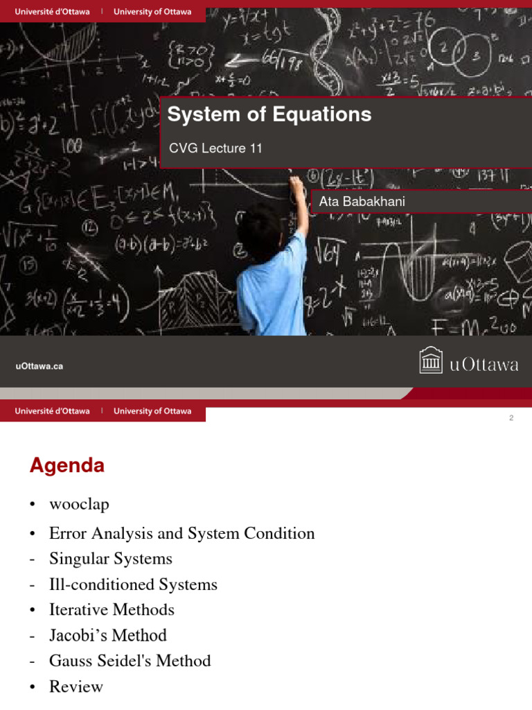 Lecture 11 | PDF | Matrix (Mathematics) | Mathematics Of Computing