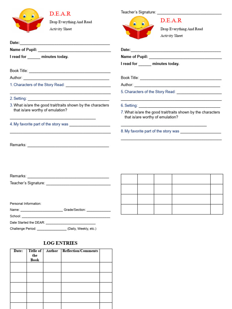 Dear Format Activitysheets | PDF