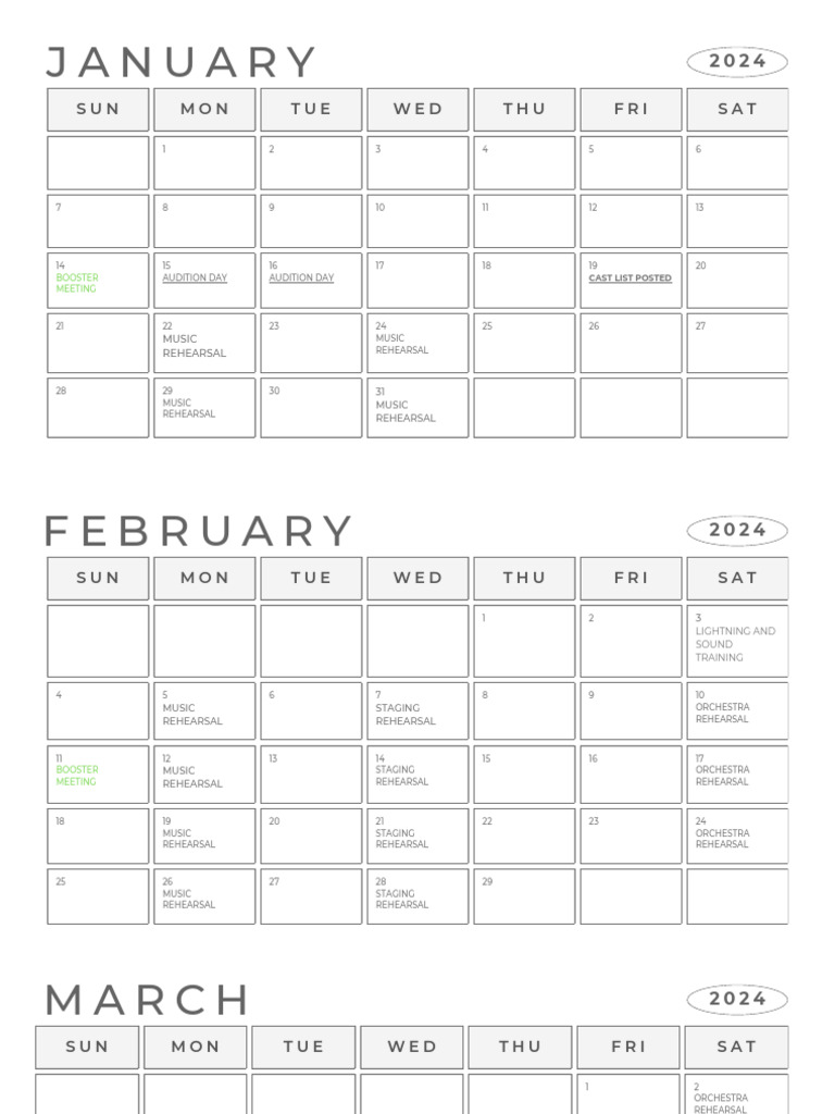 Musical Calendar | Download Free PDF | Music Performance | Classical ...