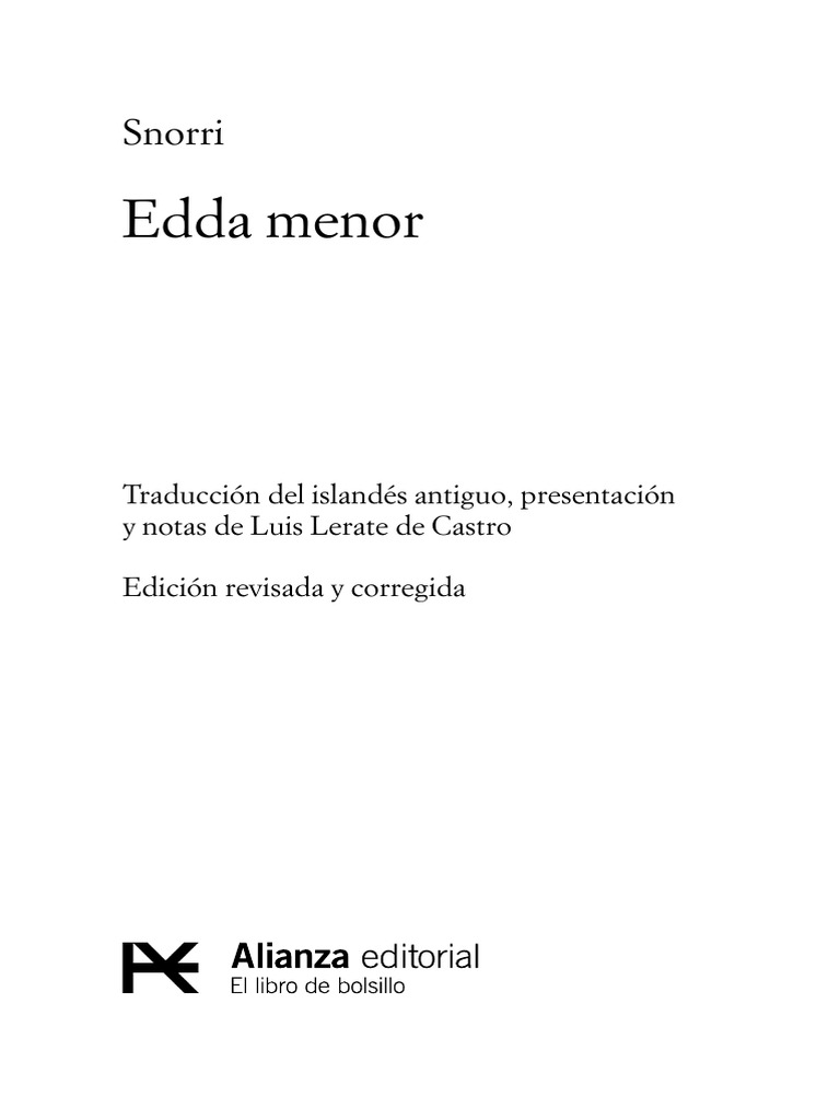 Edda Menor | PDF | Poesía | Saga