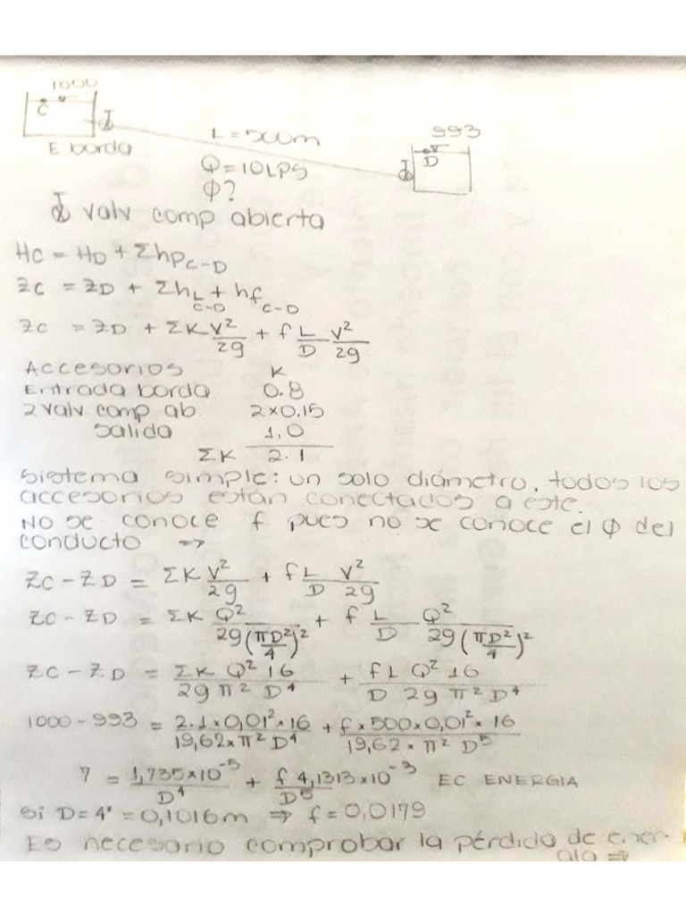 Ejercicio 2. Flujo Presión. | PDF