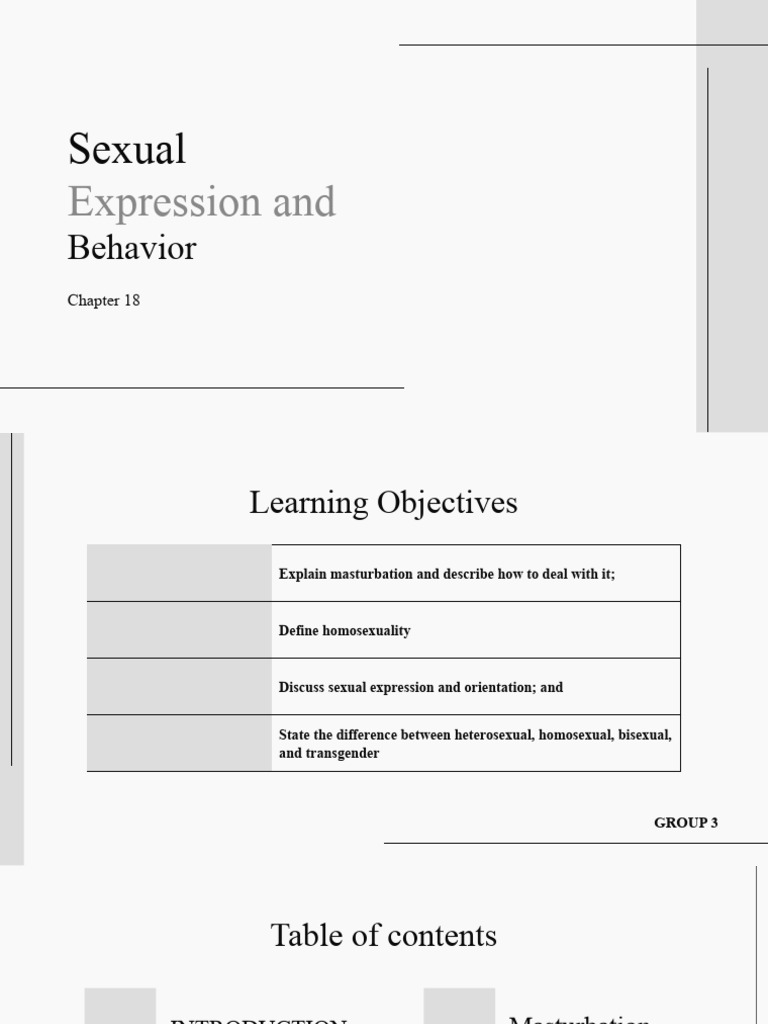 Sexual Expression - grp3 1 | PDF | Human Sexual Activity | Homosexuality