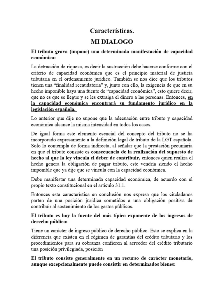 Tributos y Capacidad Económica en España | PDF | Justicia | Crimen y violencia