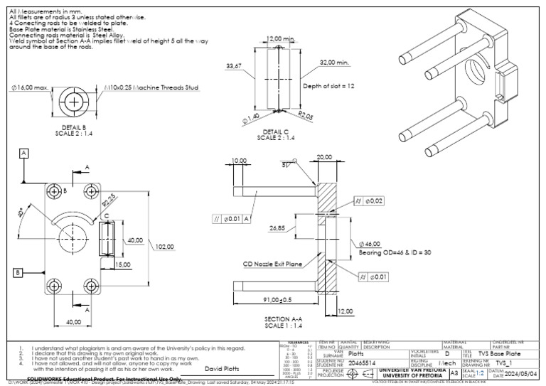 Tvs Baseplate Drawing | PDF | Steel | Secondary Sector Of The Economy