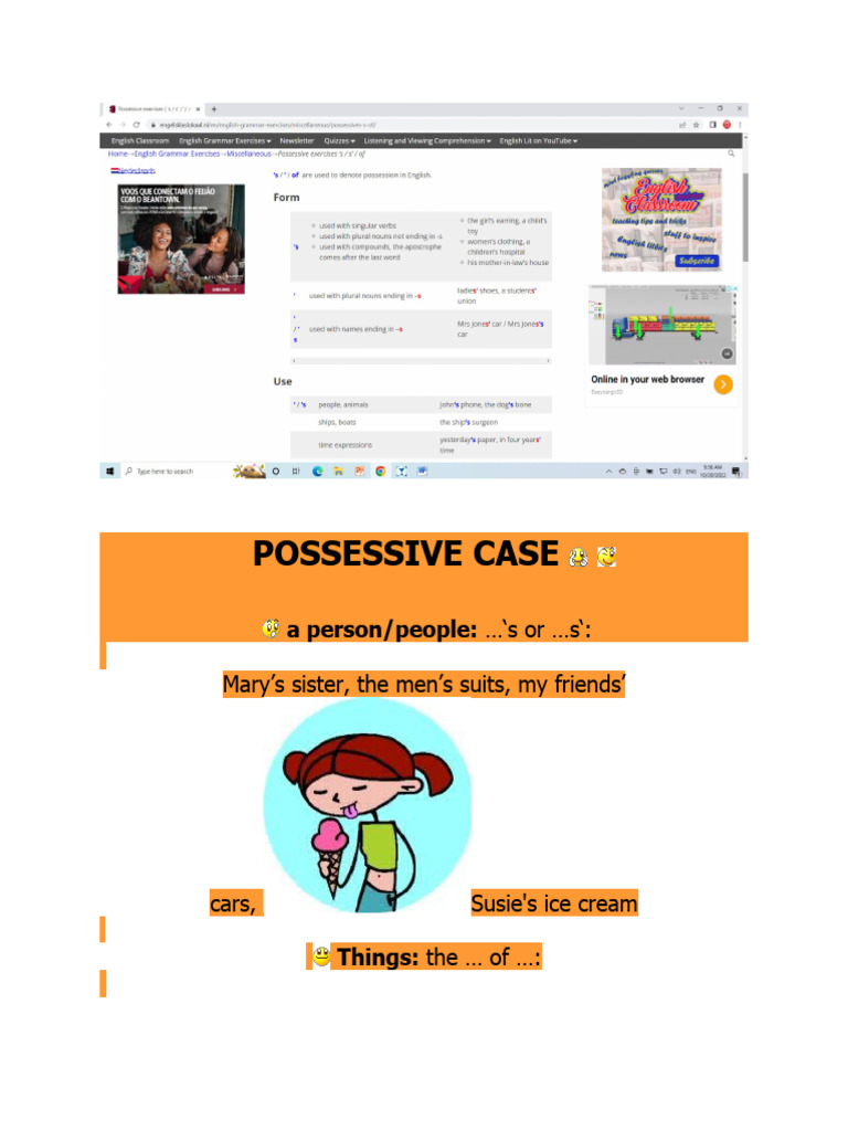 Possessive Case | PDF