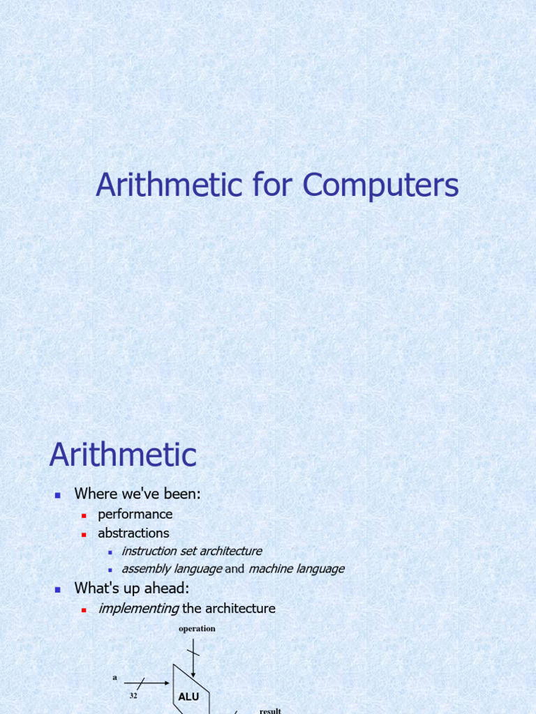 Computer Arithmetic Fundamentals | PDF | Rounding | Mathematical Notation