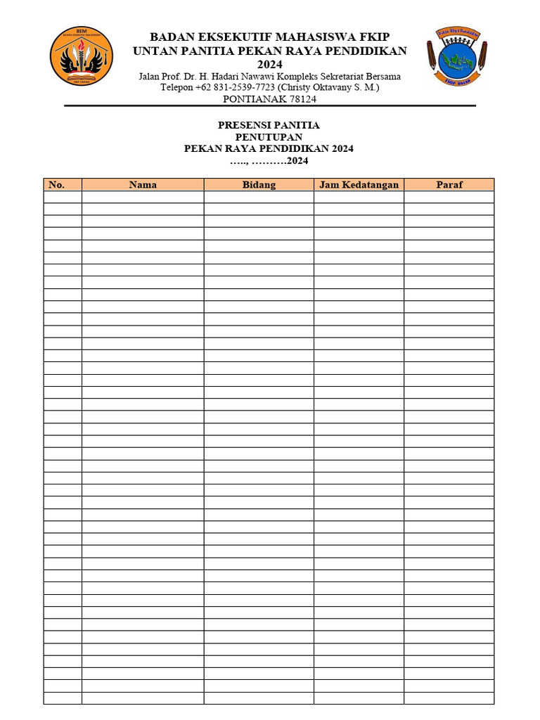 Presensi Penutupan Pekan Raya | PDF | Seni