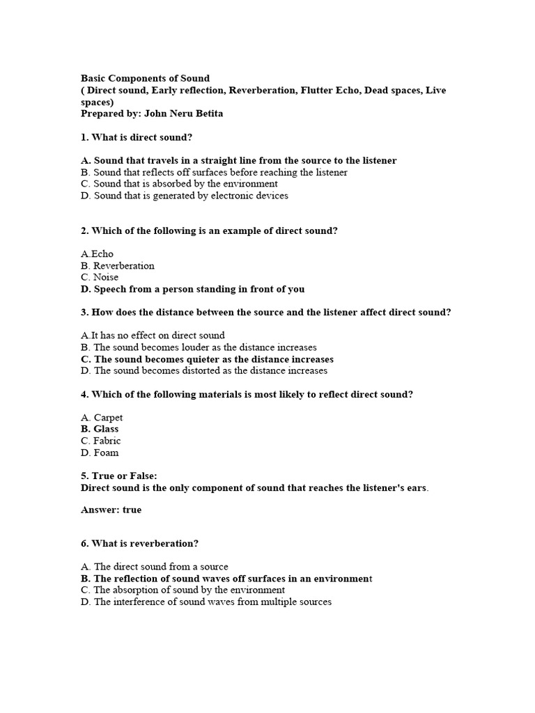 Basic Components of Sound - Betita | PDF | Sound | Acoustics