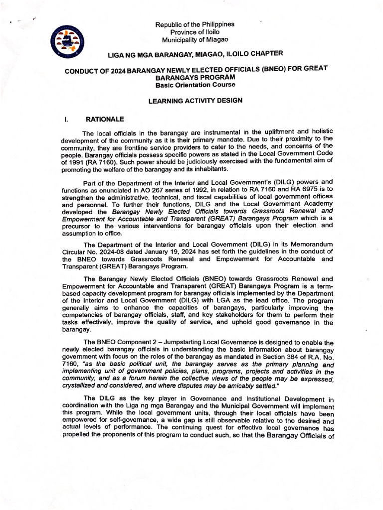 Bneo Rationale | PDF