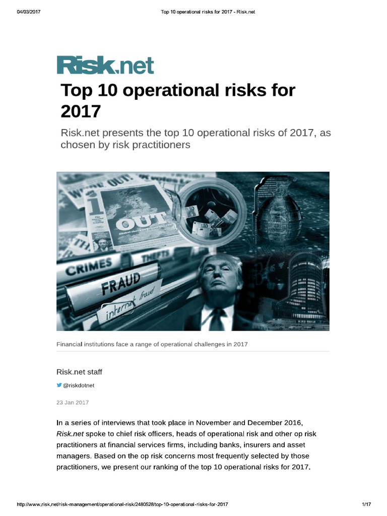 Top-10-operational-risks-for-2017-–-Risk | PDF