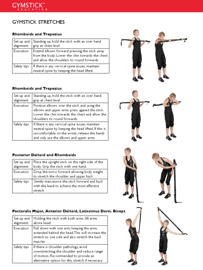 Gymstick Stretches | PDF | Shoulder | Arm