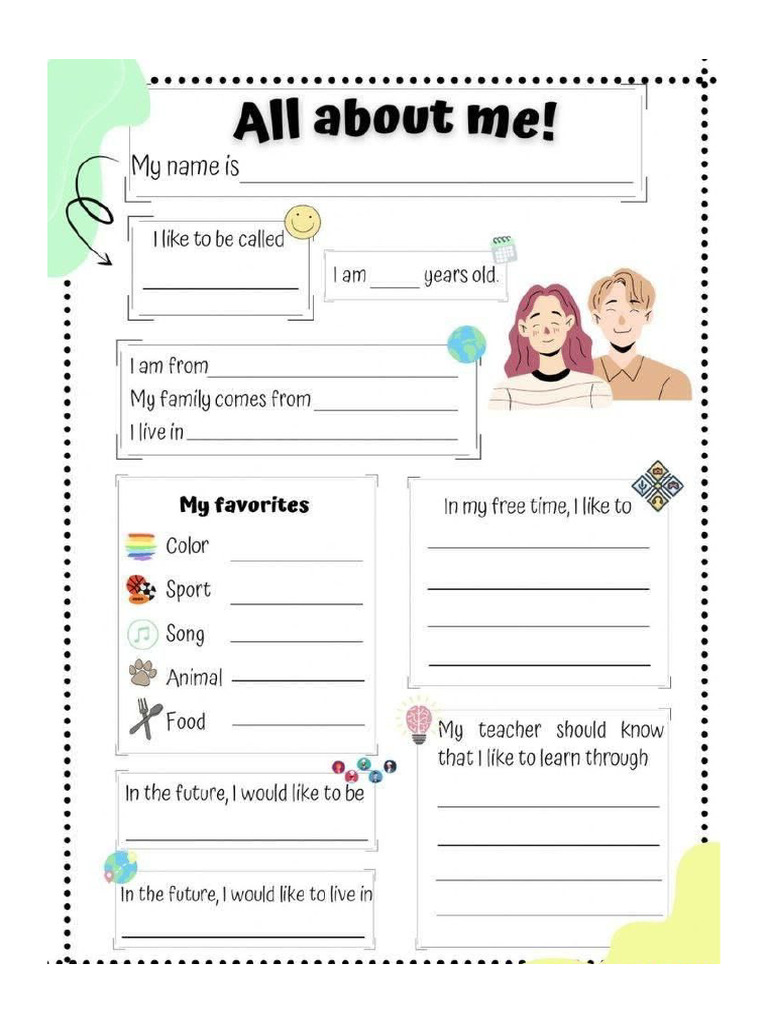 Print All About Me | PDF