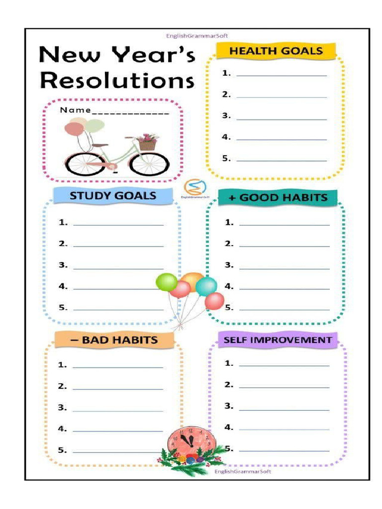 Print New Year Resolution | PDF