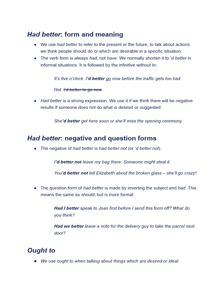 Missing modals | PDF | Verb | Grammar