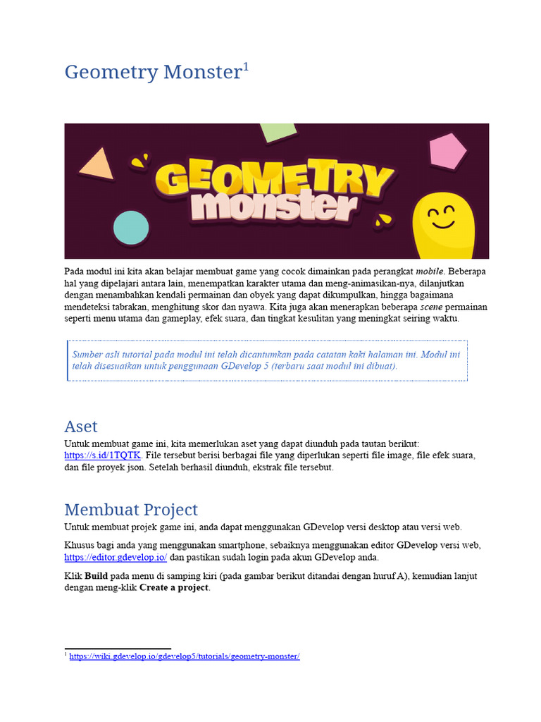 Geometry Monster | PDF | Game & Aktivitas