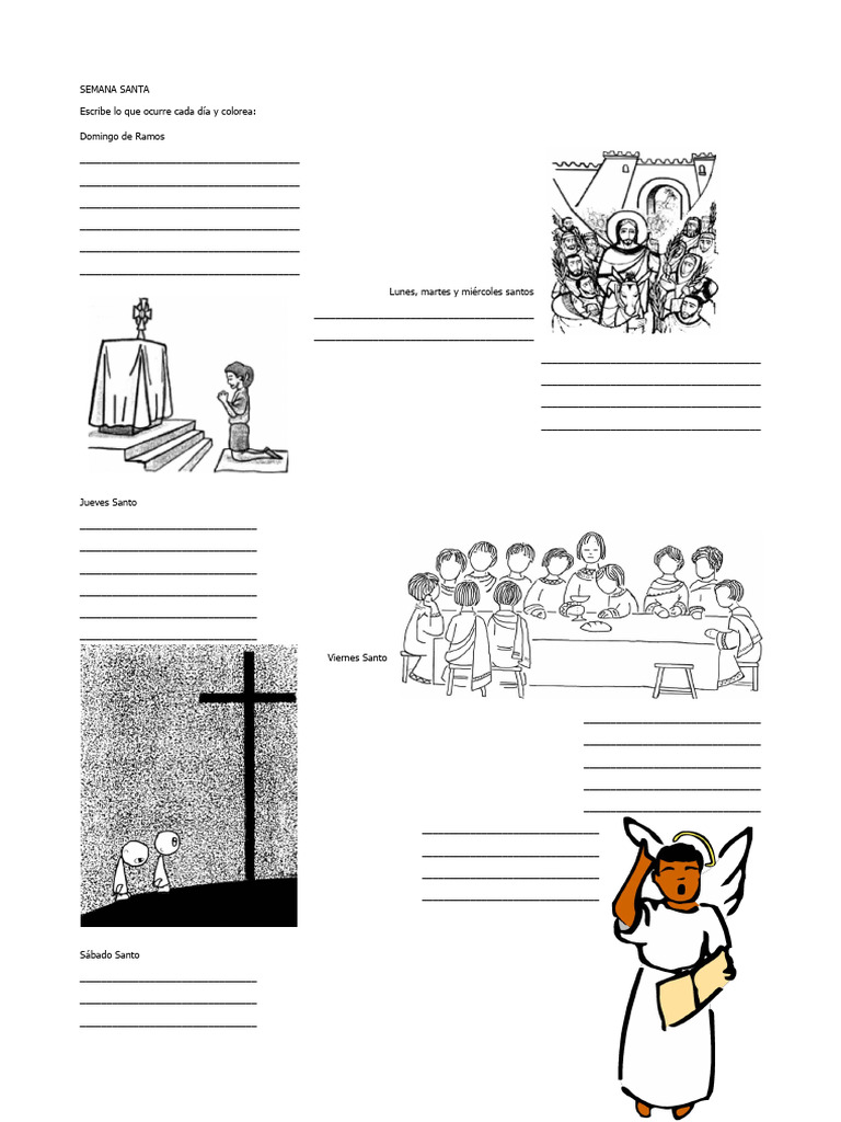 Actividad Semana Santa | PDF | Jesús | Días santos católicos