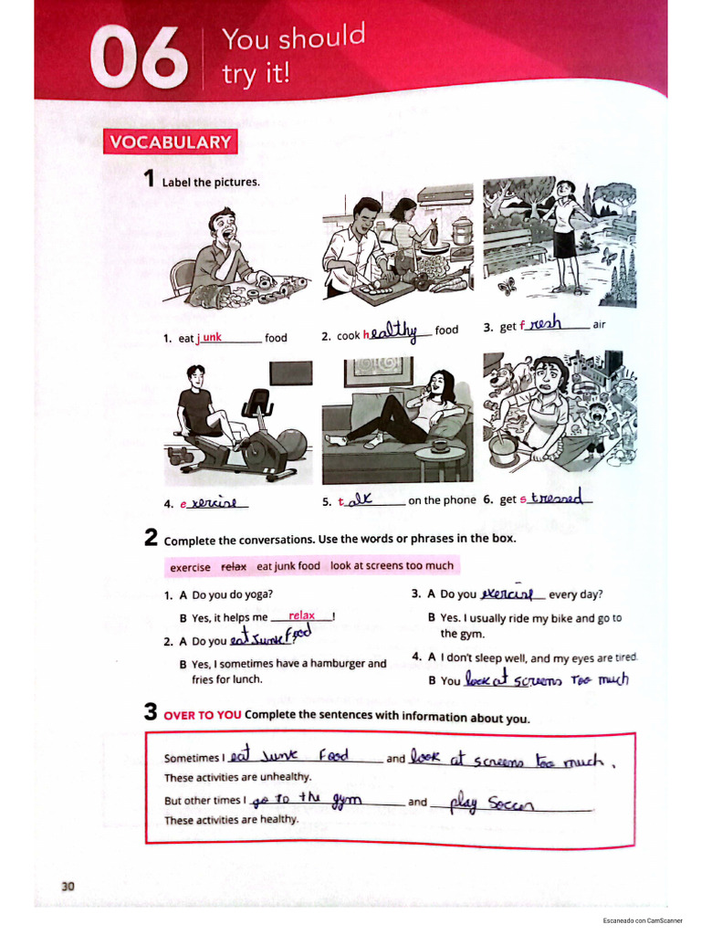 Workbook Unit 6 | PDF