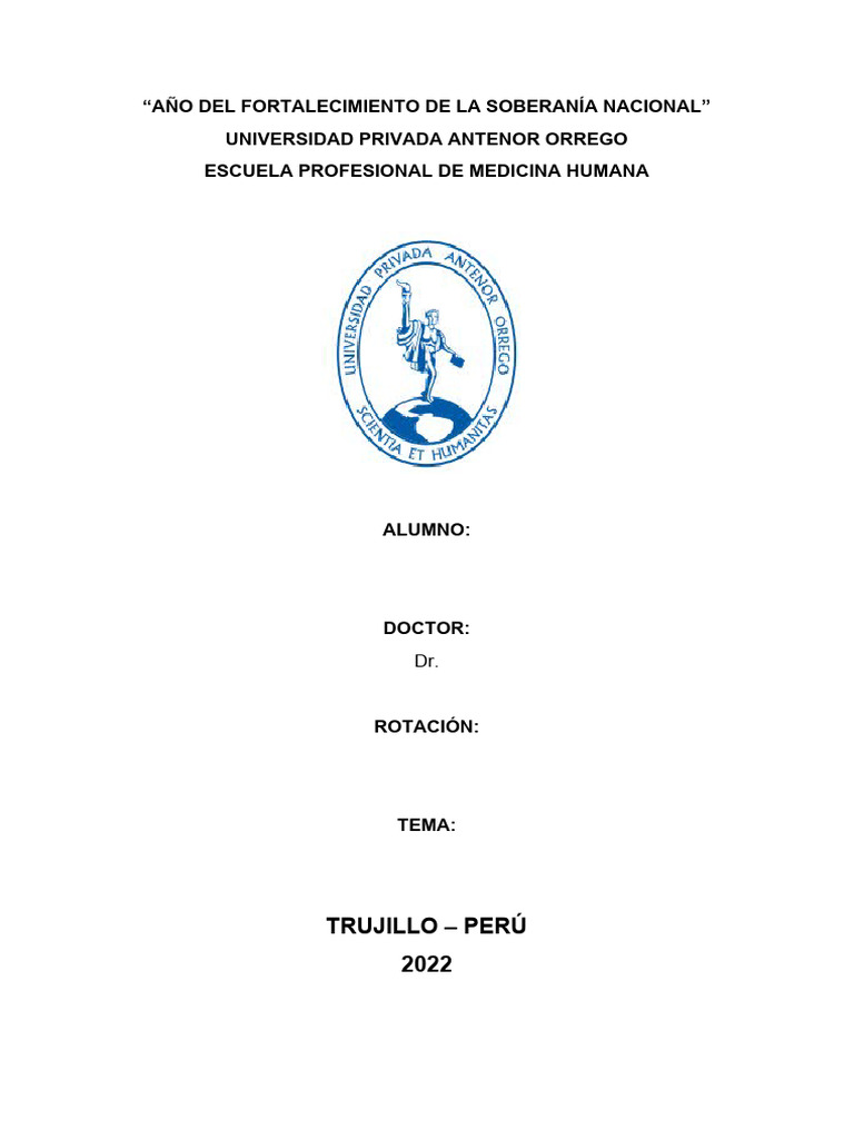 Formato HC Upao | PDF | Anatomía