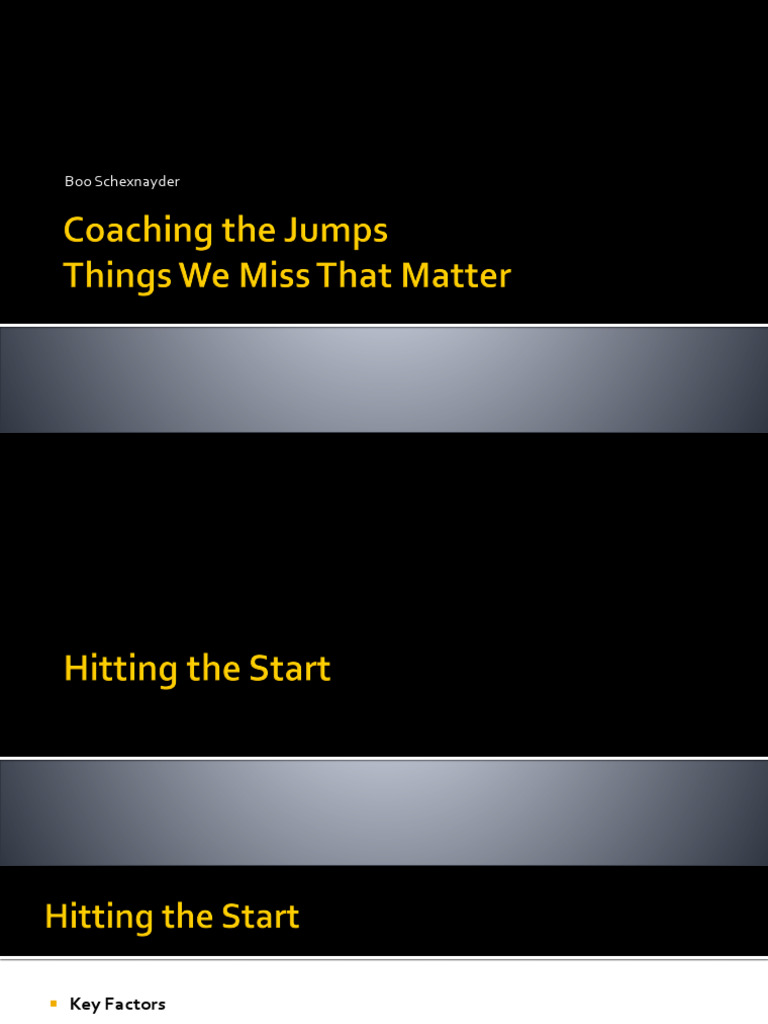 Boo Schexnayder's High Jump Insights | PDF