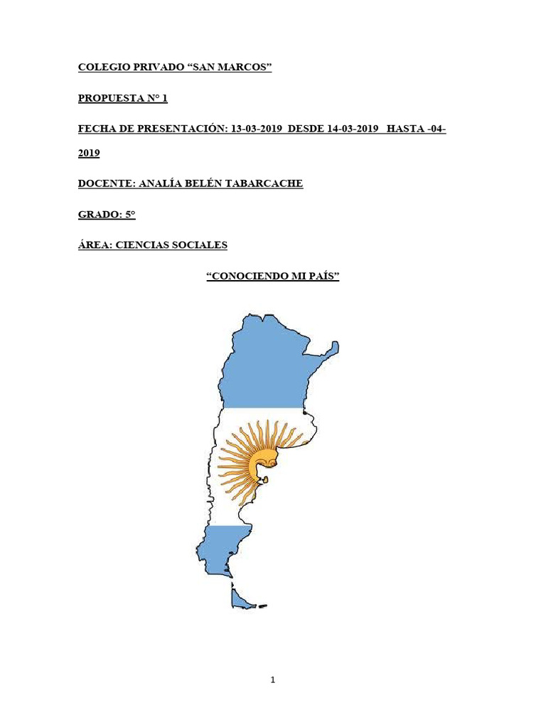 Prop 1. Argentina. | PDF | Mapa | Cartografía