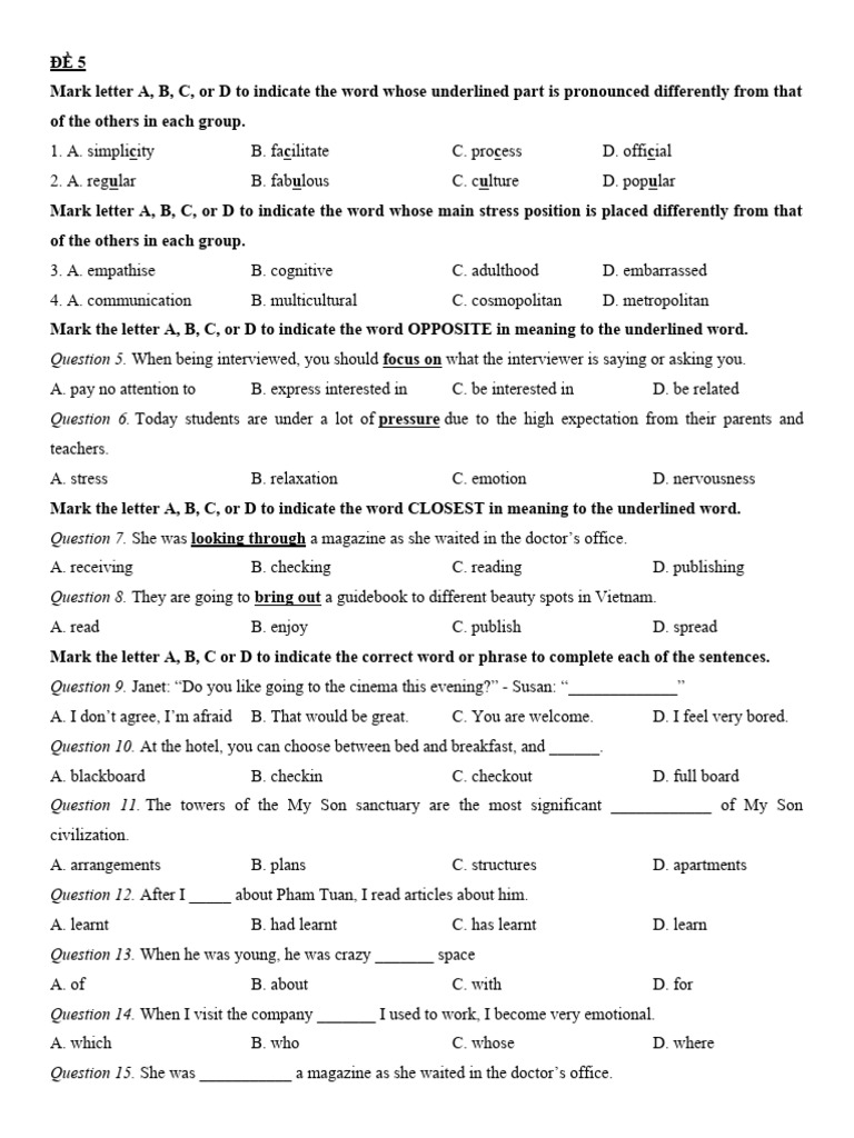 Form 265: Language Proficiency Assessment | PDF | Stress (Biology ...